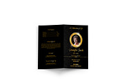 Golden Funeral Program Template, a Brochure Template by SmmrDesign