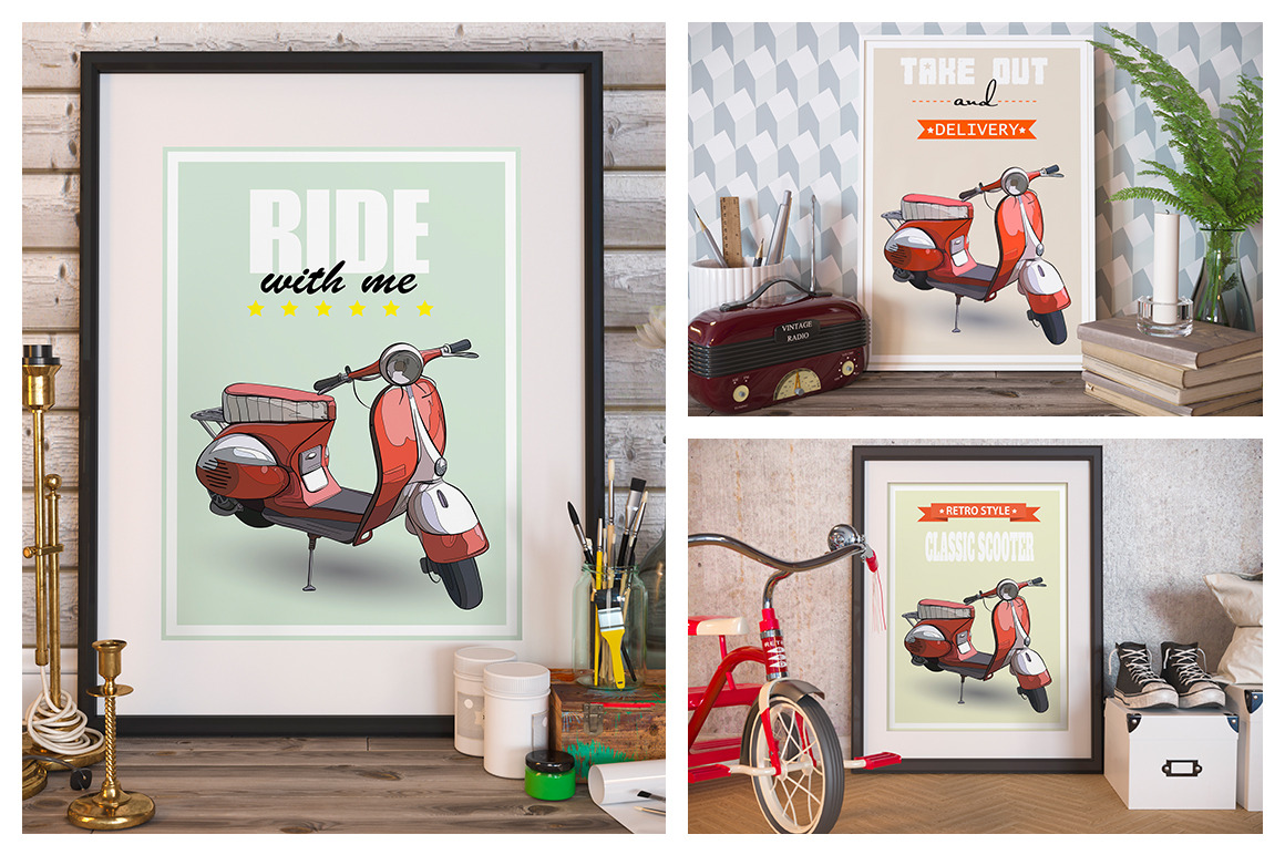 4 Poster vector bundle Vol.1, a Poster Template by RichmanStudio