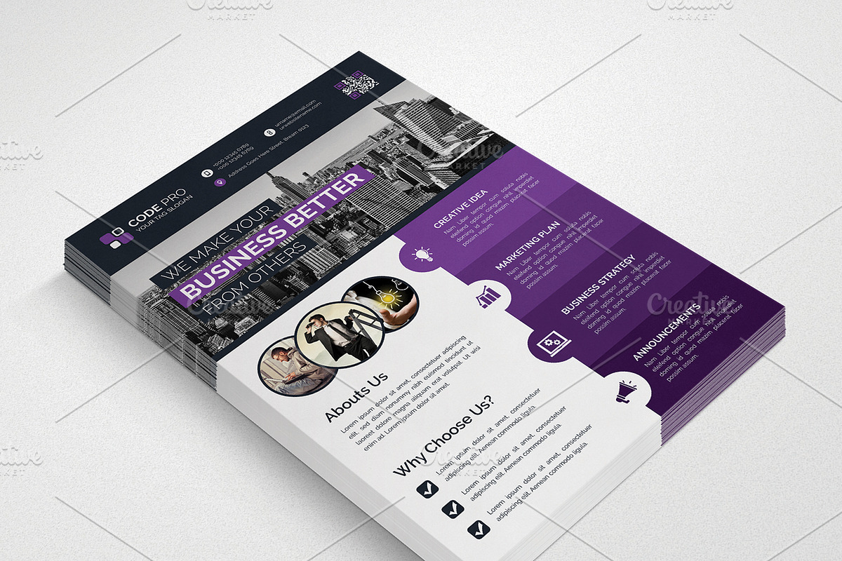 Flyers, a Flyer Template by pixelworkz