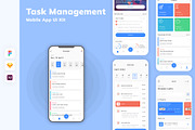 Task Management Mobile App UI Kit, an UI Kit Template by uicube