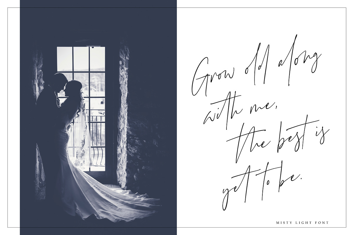 Misty Light font, a Script Font by SiDesign