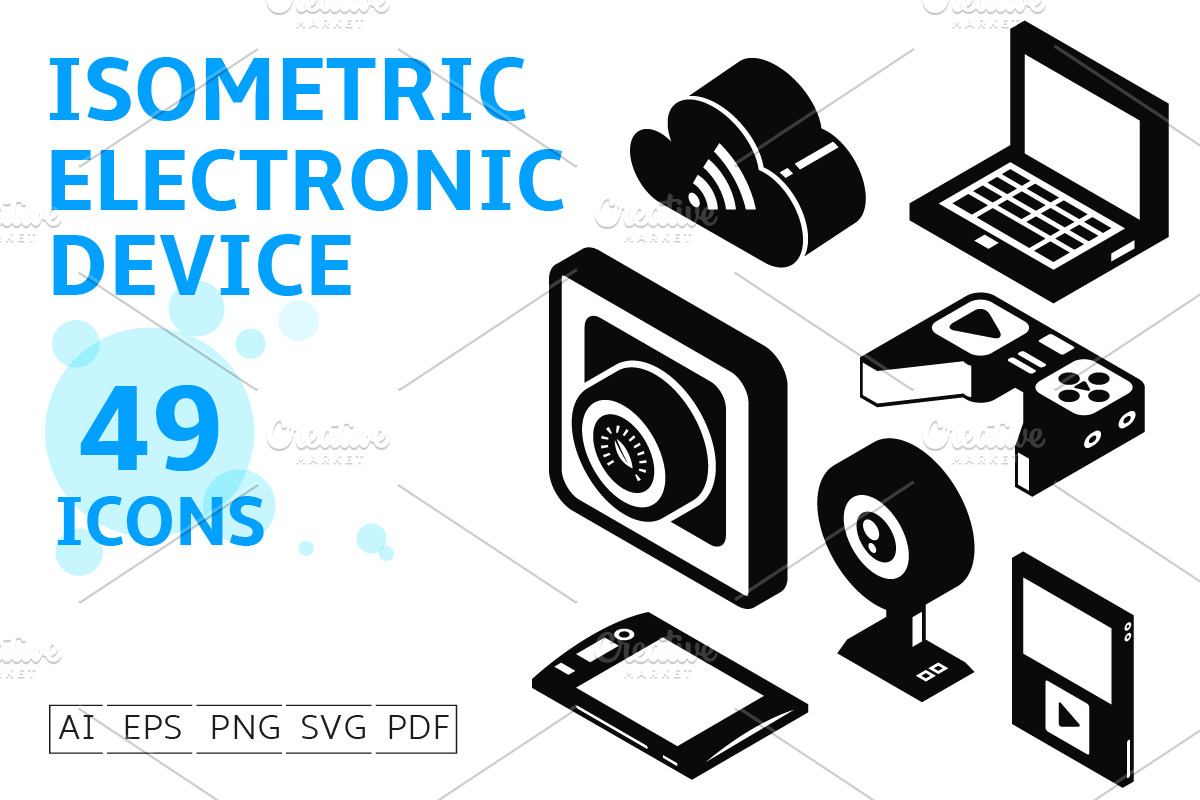 Electronic Device Isometric Icons, an Icon by Designfour