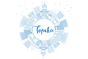Outline Topeka Skyline, a Person Illustration by Booblgum