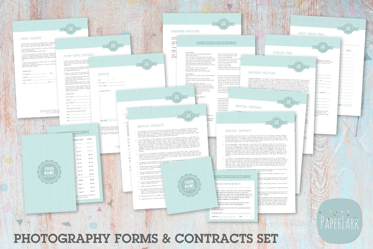 NG020 Photography Contracts & Forms, a Stationery Template by Paper Lark