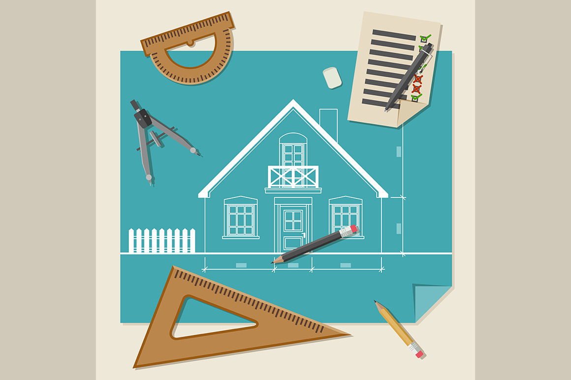 Architectural blueprint, an Object Graphic by bolotoff