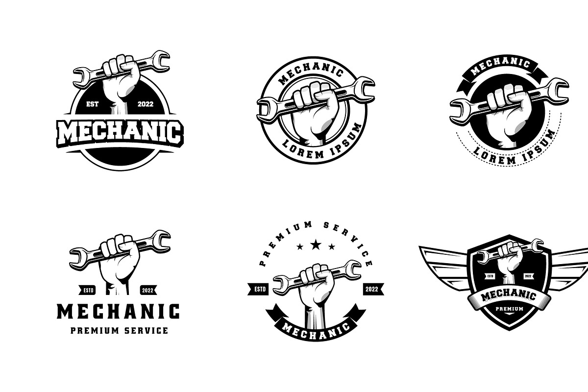 Mechanic badge logo design, a Branding & Logo Template by Distrologo