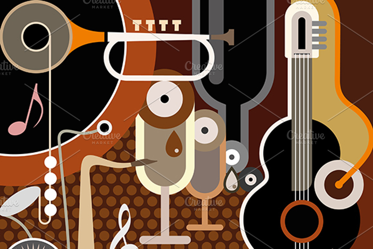 Abstract Music Background, an Illustration by danjazzia