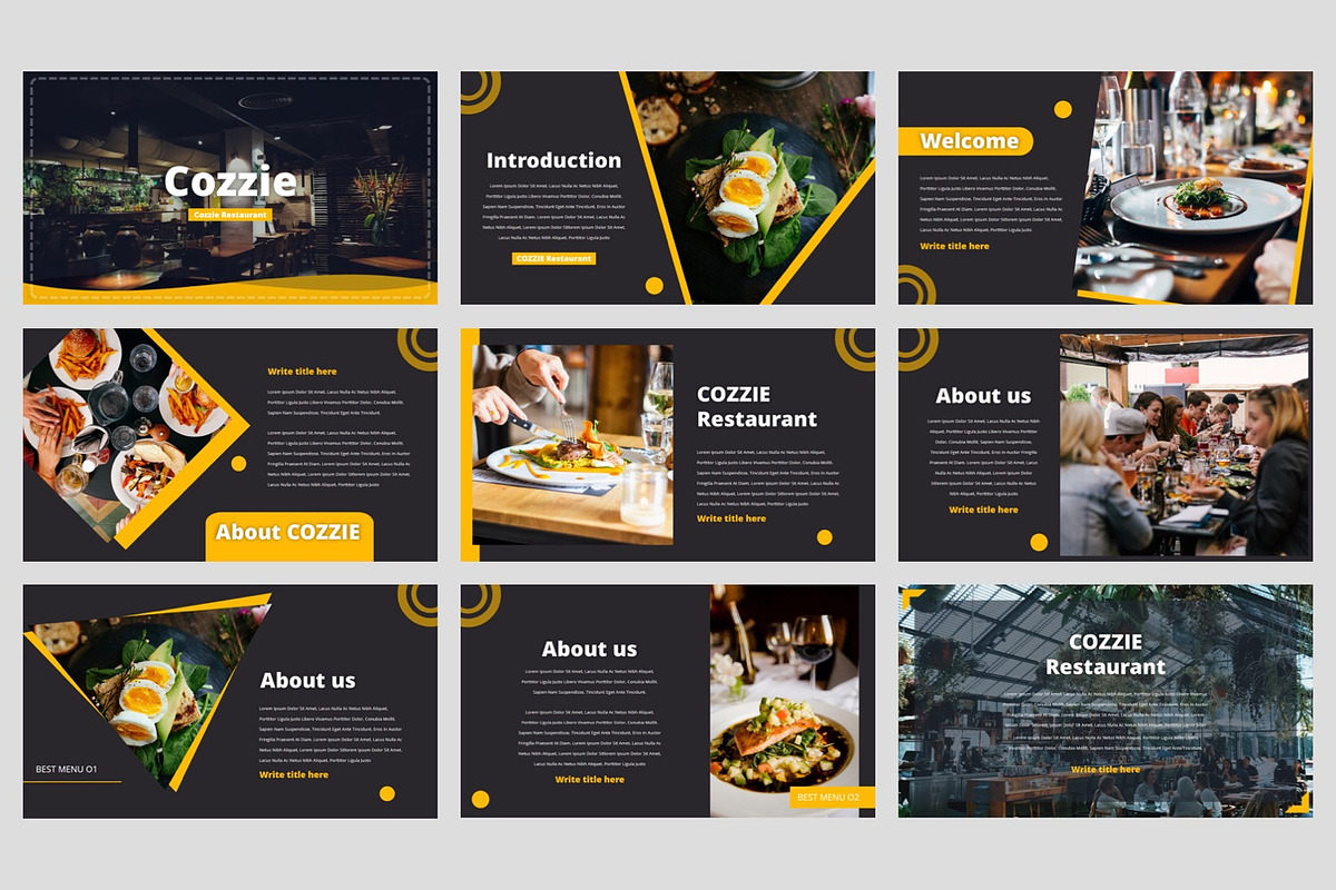 Cozzie - Restaurant PowerPoint, a Presentation Template by StringLabs ...