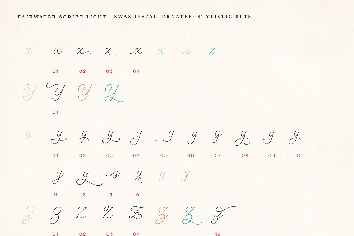 Fairwater Script Light, a Script Font by Laura Worthington