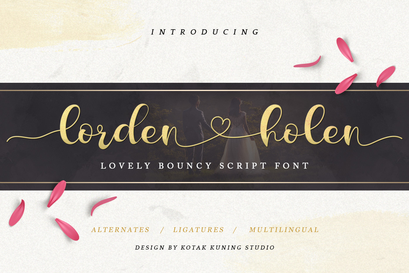 Lorden Holen Lovely Script, a Script Font by Kotak Kuning Studio