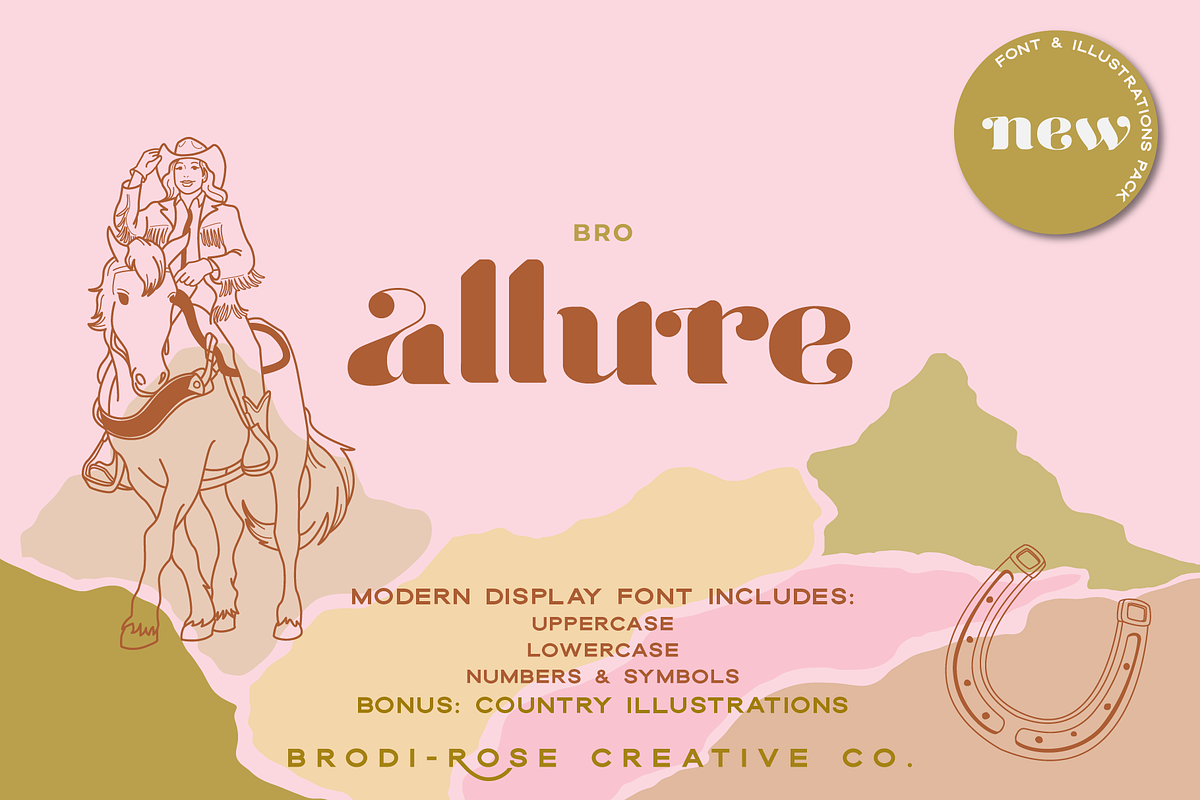 BRO Allura- Modern Bold Display Font, a Slab Serif Font by Brodi-Rose ...