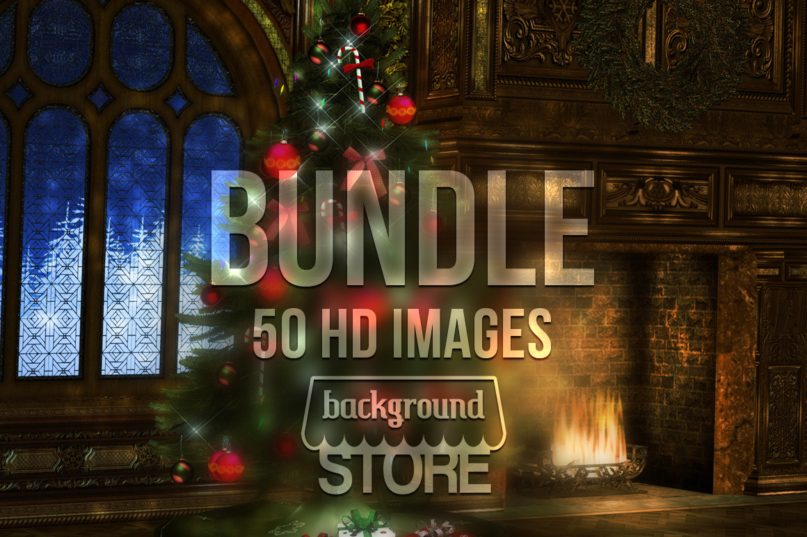 Christmas Backgrounds Bundle, a Texture Graphic by Backgrounds Store