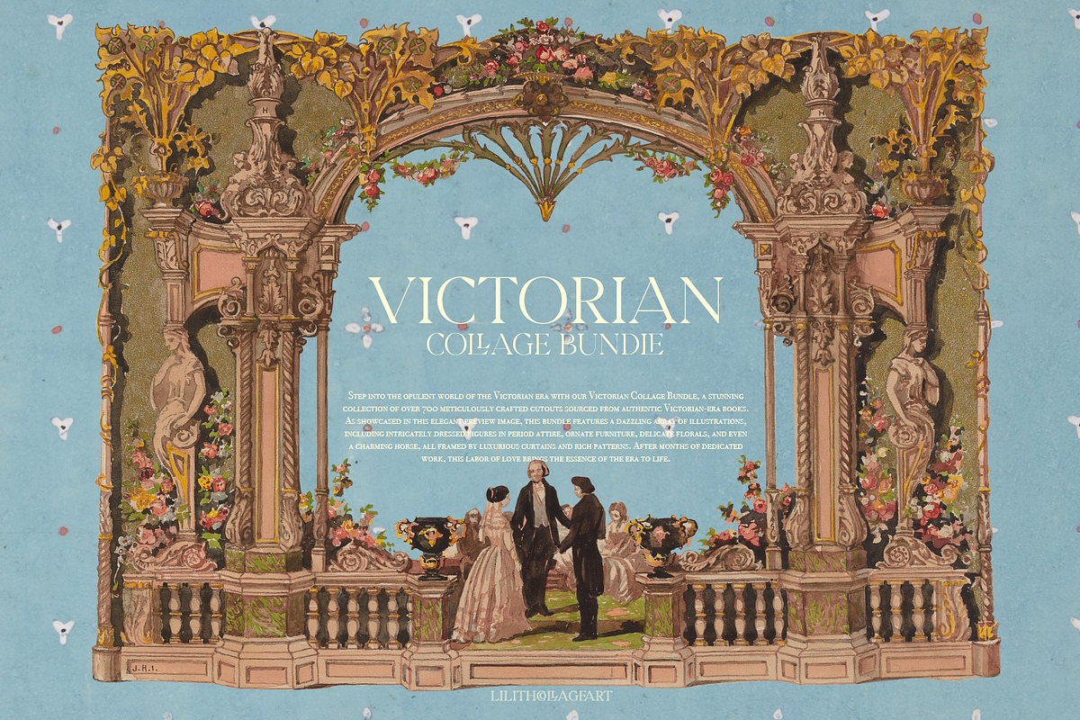 700+ Victorian Collage Bundle, an Object Graphic by Lilithcollageart