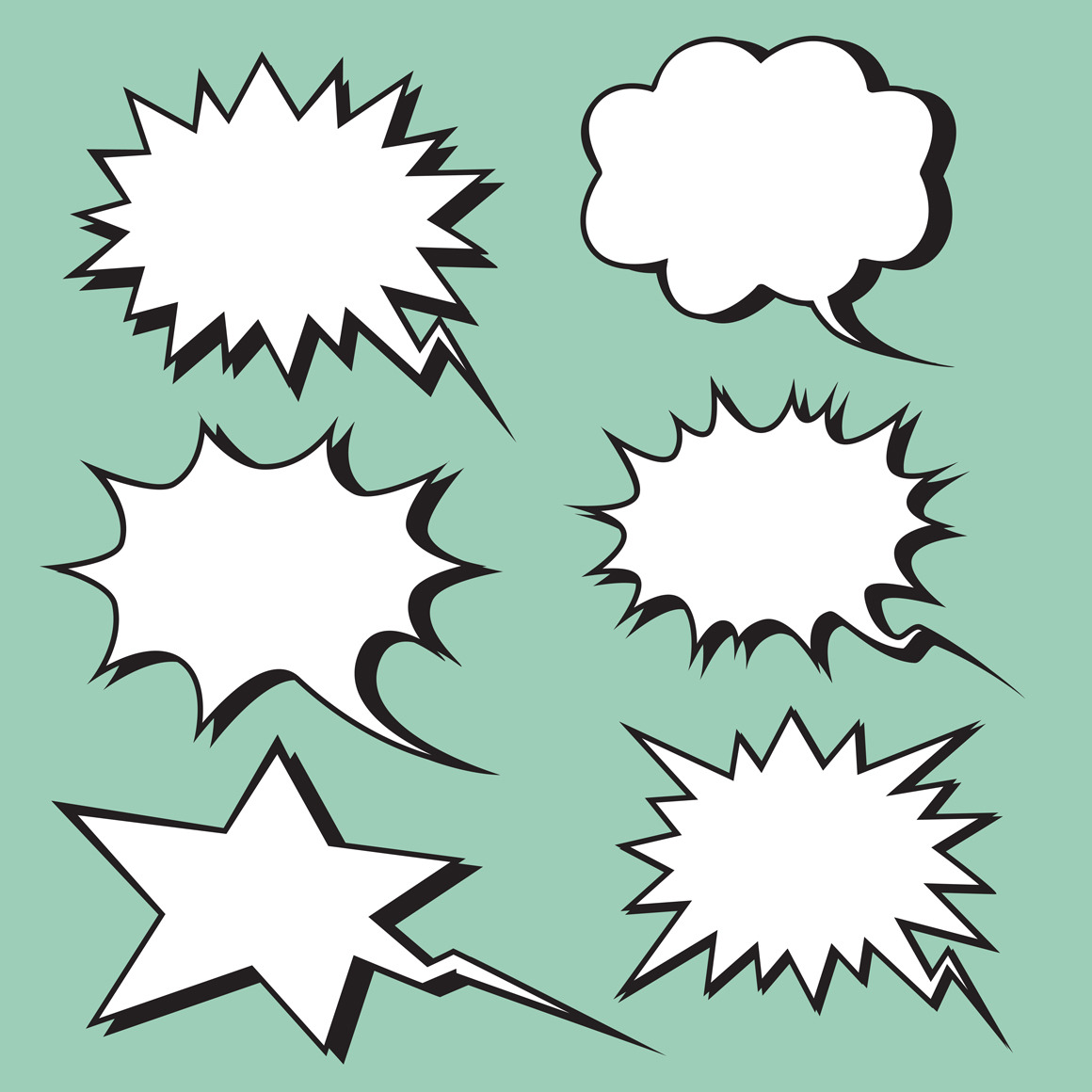 explosion expression comic bubble, an Illustration by studiostoks