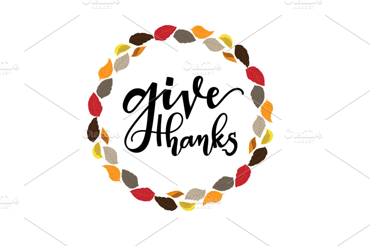 Give thanks hand drawn vector V2, a Decorative Illustration by MooBeer