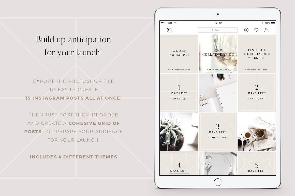 Countdown IG Posts and Stories, a Social Media Template by Youandigraphics