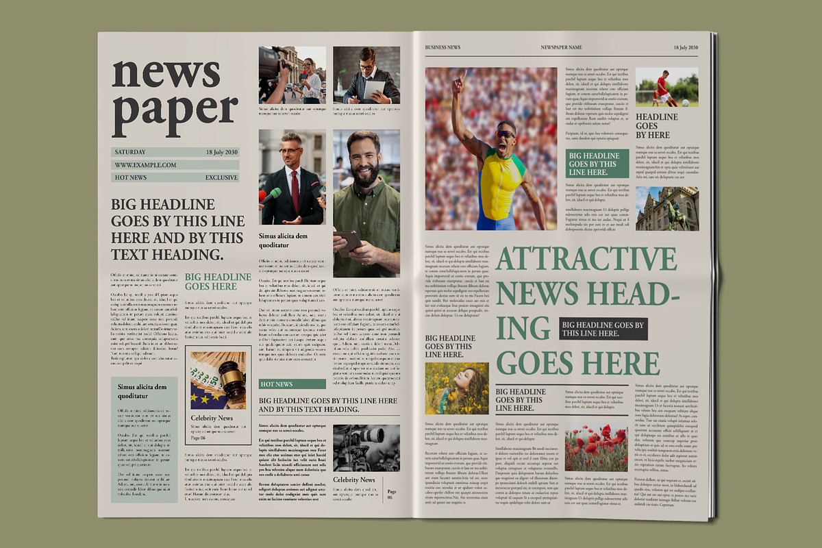 Clean Newspaper Template