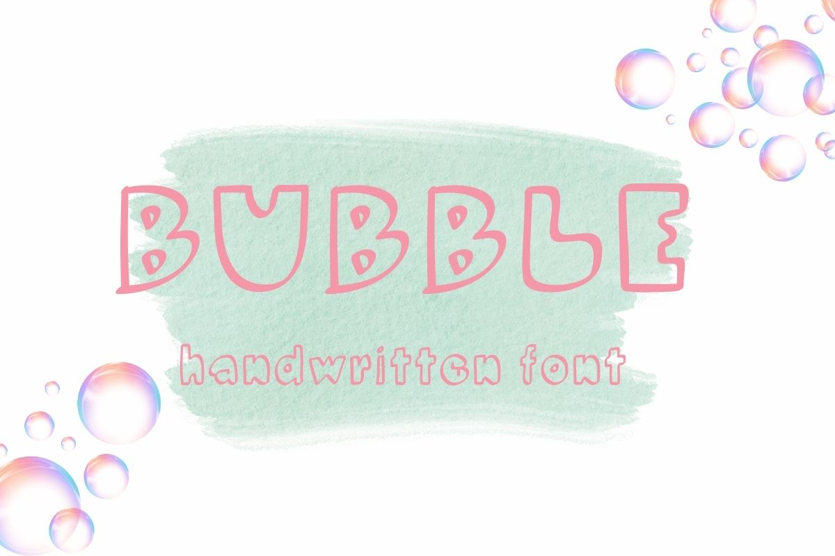 Bubble Handwriting Font, a Handwritten Font by Ruddean2109