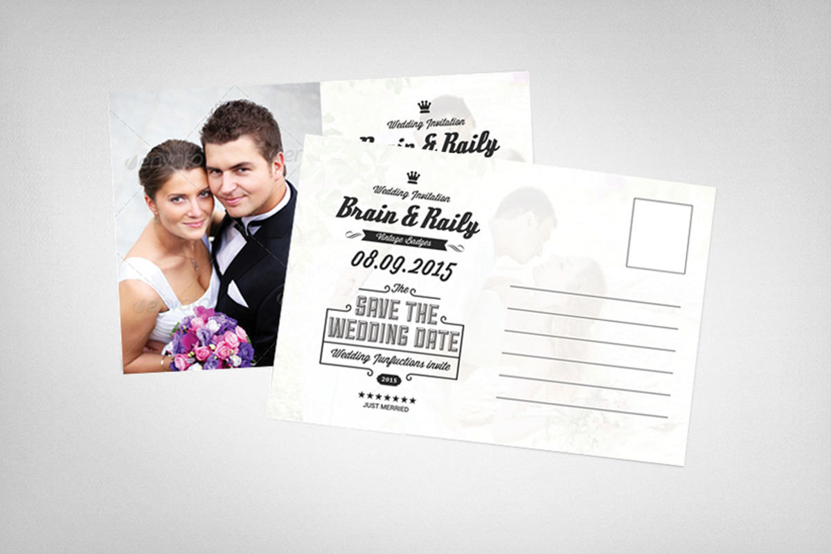 Invitation Postcard Template, a Card Template by graphicforest