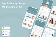 Spa & Beauty Salon Mobile App UI Kit, an UI Kit Template by Betush