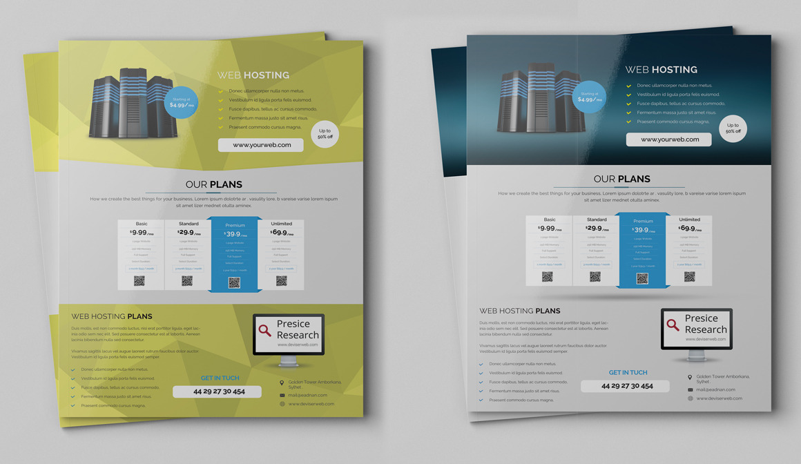 Web Hosting Flyers Template, a Flyer Template by Design_Space ...