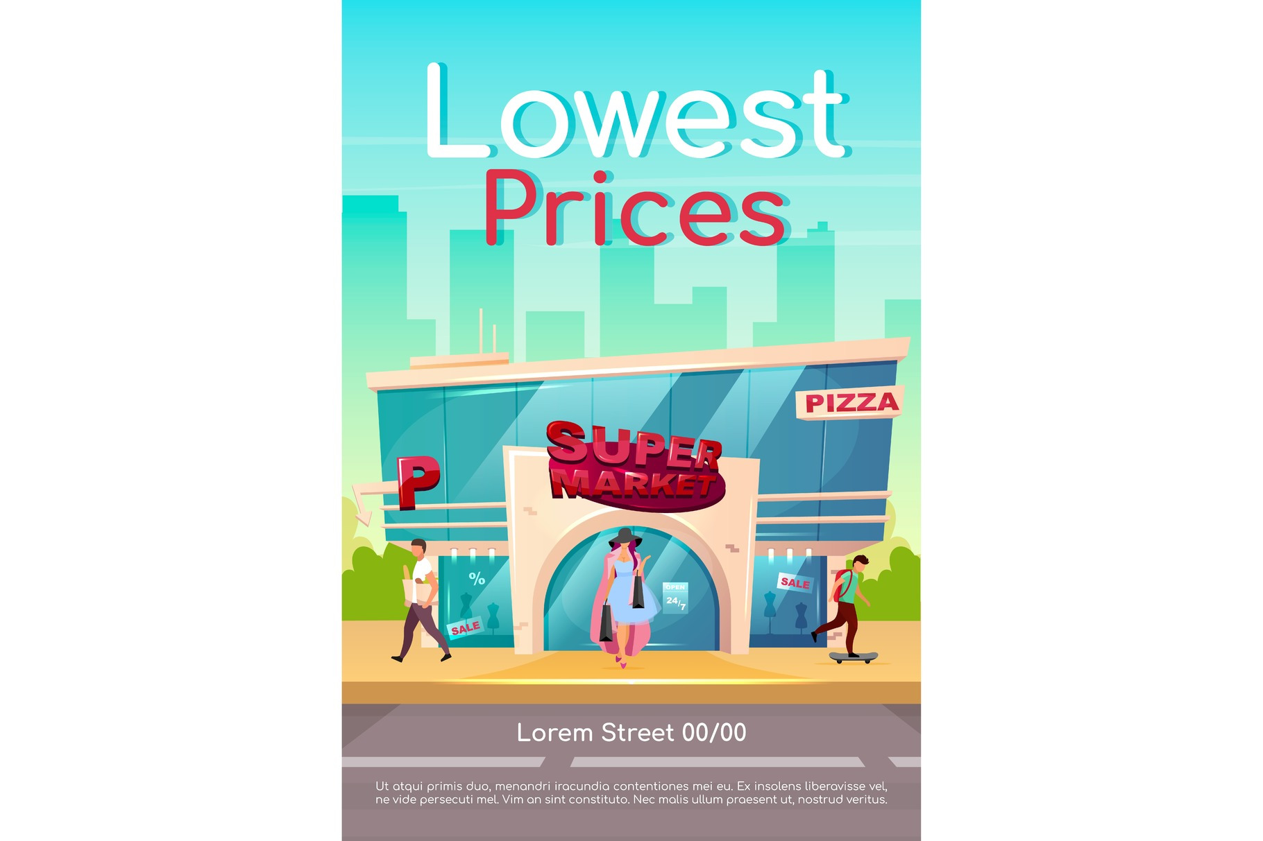 Lowest prices poster, a Flyer Template by IMG visuals characters