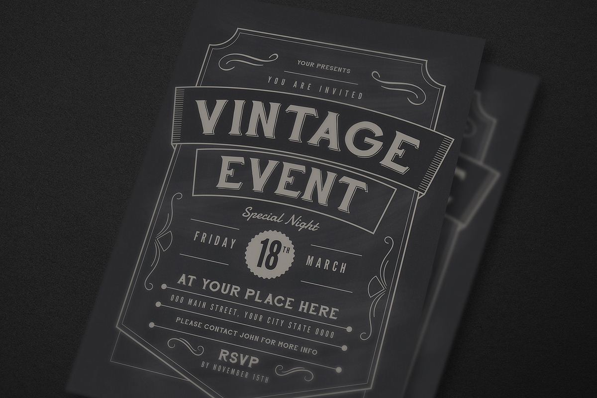 Vintage Event Flyer, a Flyer Template by Guuver