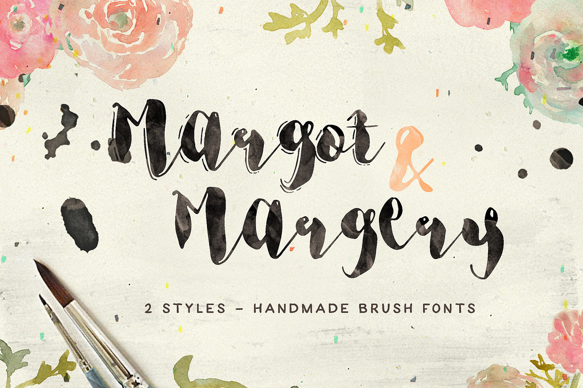 Margot & Margery Script, a Script Font by BlueRobinDesignShop