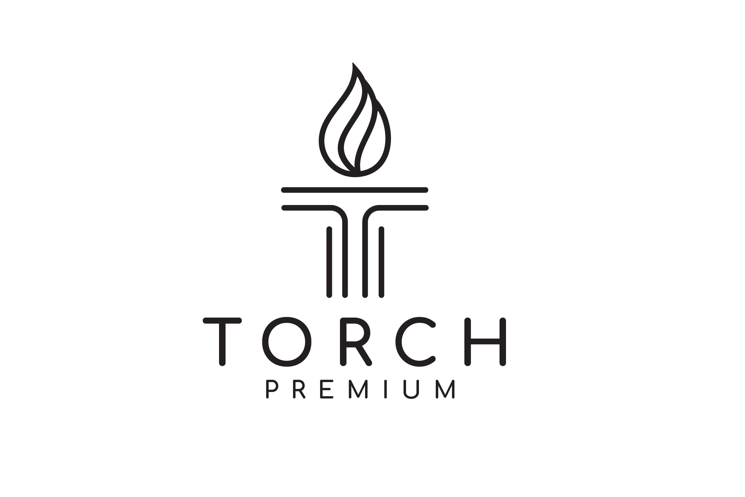 Initial T With Torch Logo Design, a Branding & Logo Template by ...