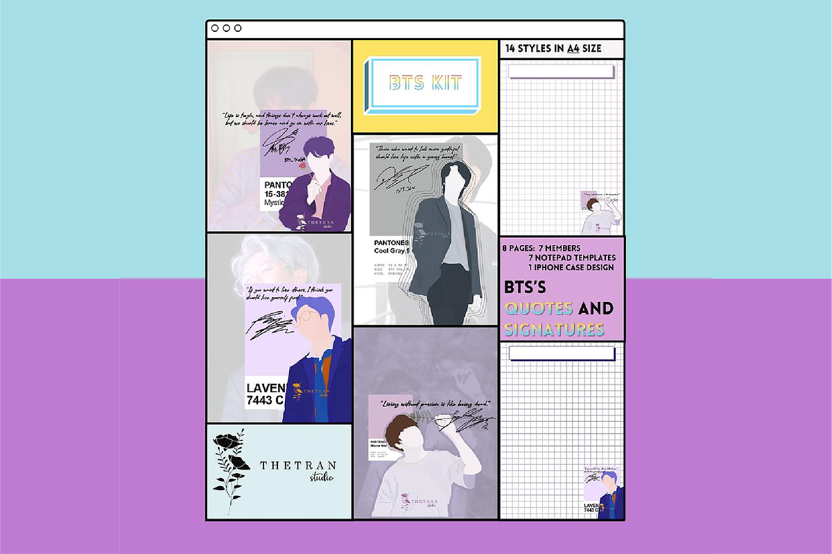 BTS Kit Card Notepad Template