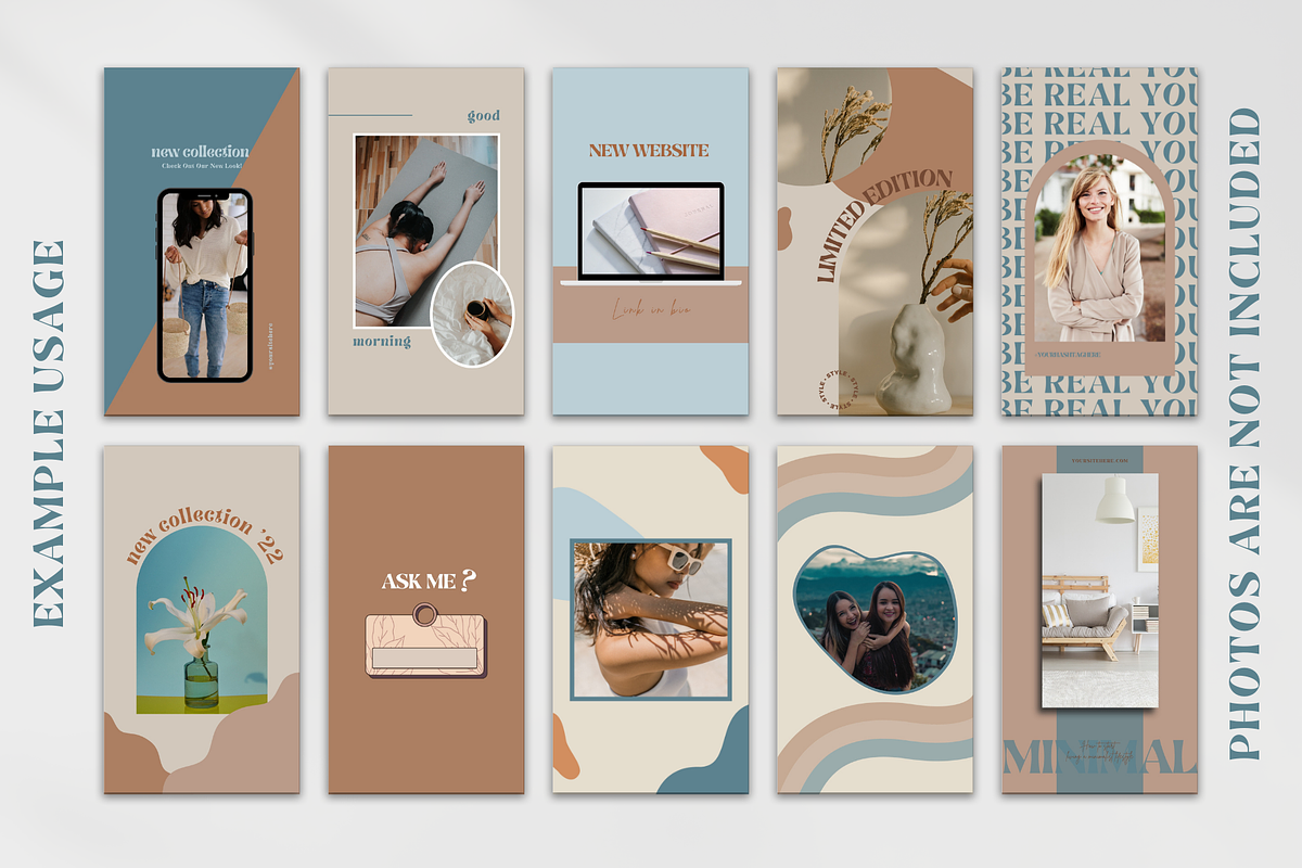 Instagram Story Templates Boho Canva, a Social Media Template by Boltik ...