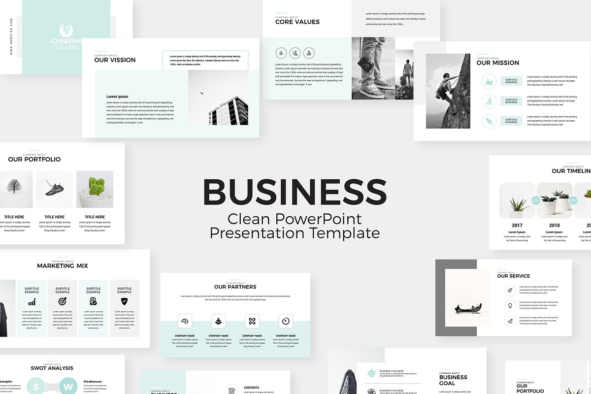 Clean Minimal PowerPoint Template, a Presentation Template by ...