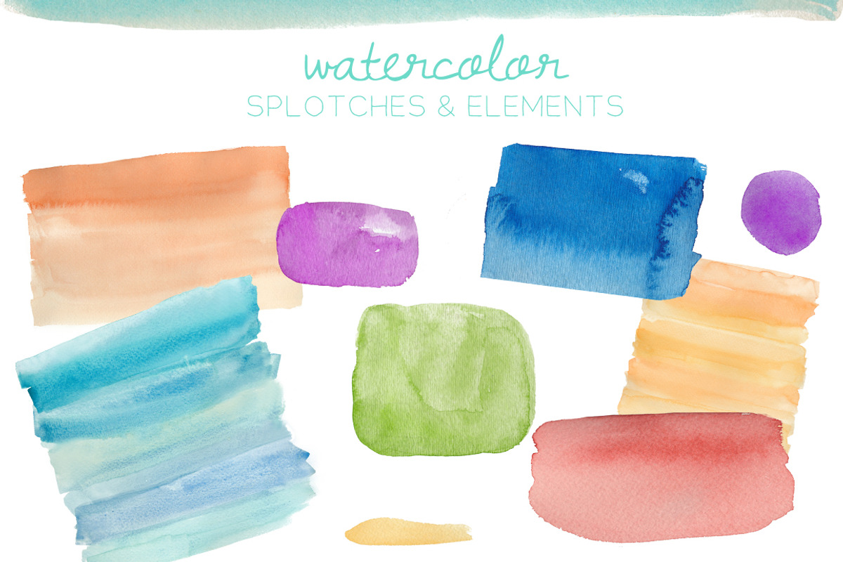 Watercolor Elements, a Texture Illustration by Angie Makes