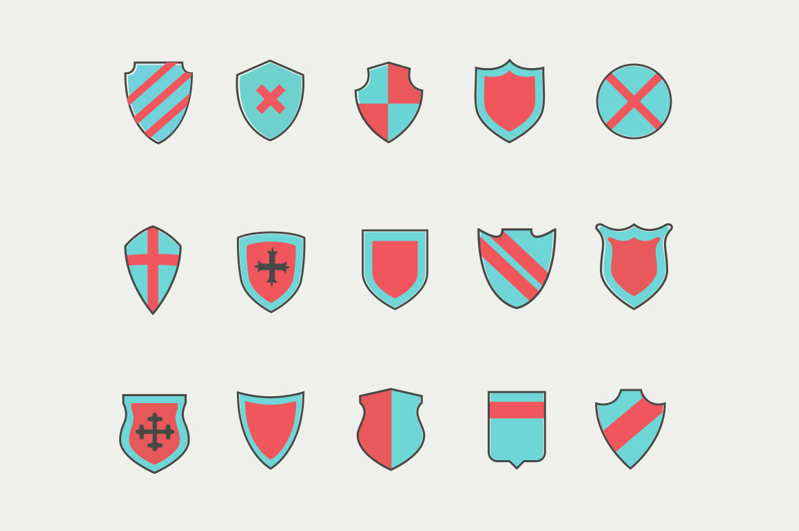 15 Shield Icons, an Icon by Creative VIP
