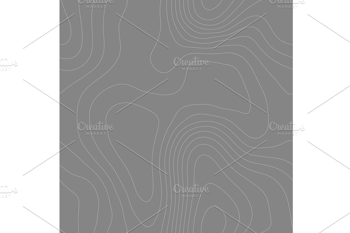 Line topography map seamless pattern, an Object Illustration by RDShop