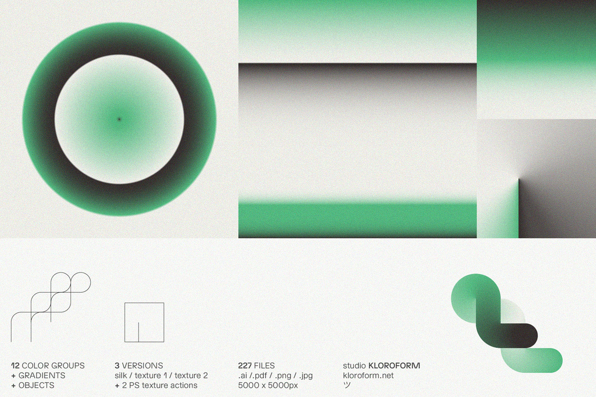 Gradient + Objects | Creative Market