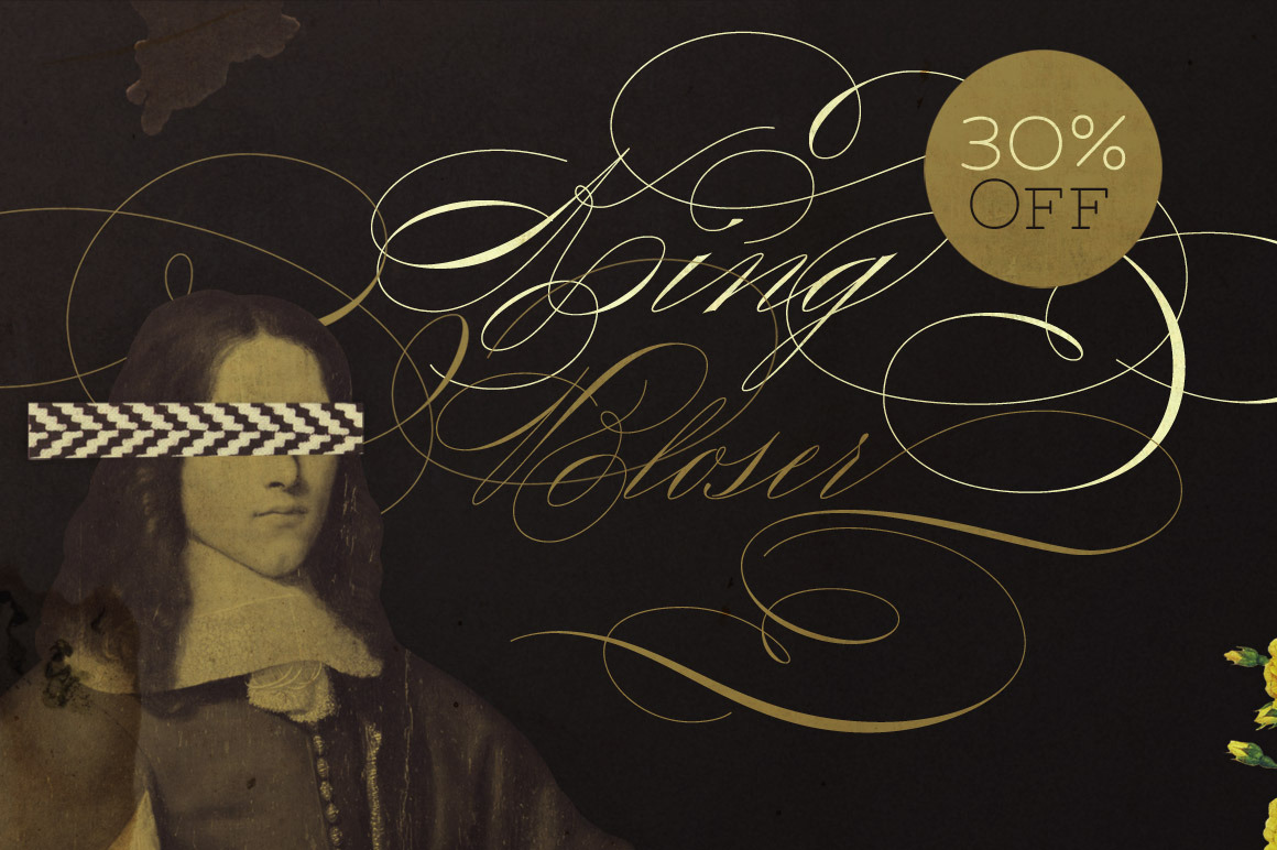 King Bloser, a Script Font by Misprinted Type