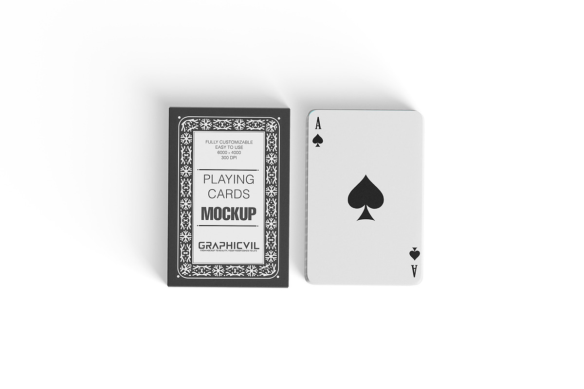 Playing card mockup Card game mockup, a Packaging Mockup by GraphicVil