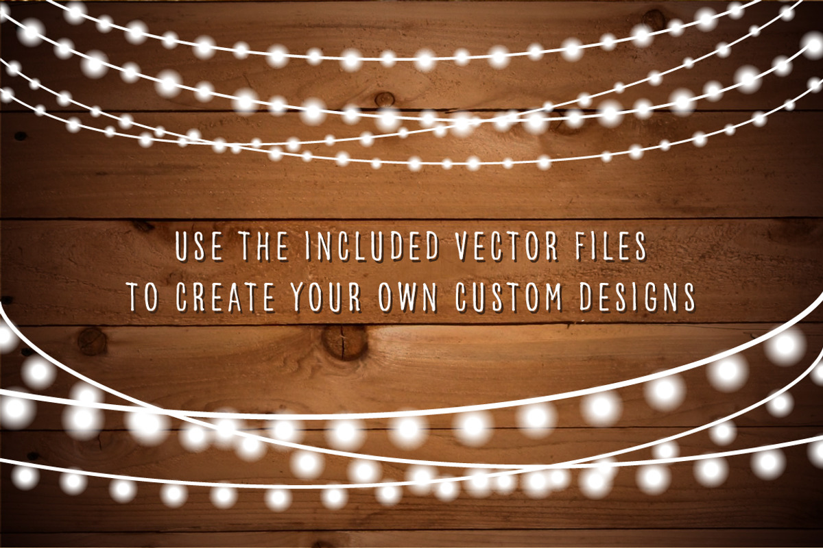 String Lights Bunches Clip Art Set, an Object Graphic by BirDIY Design