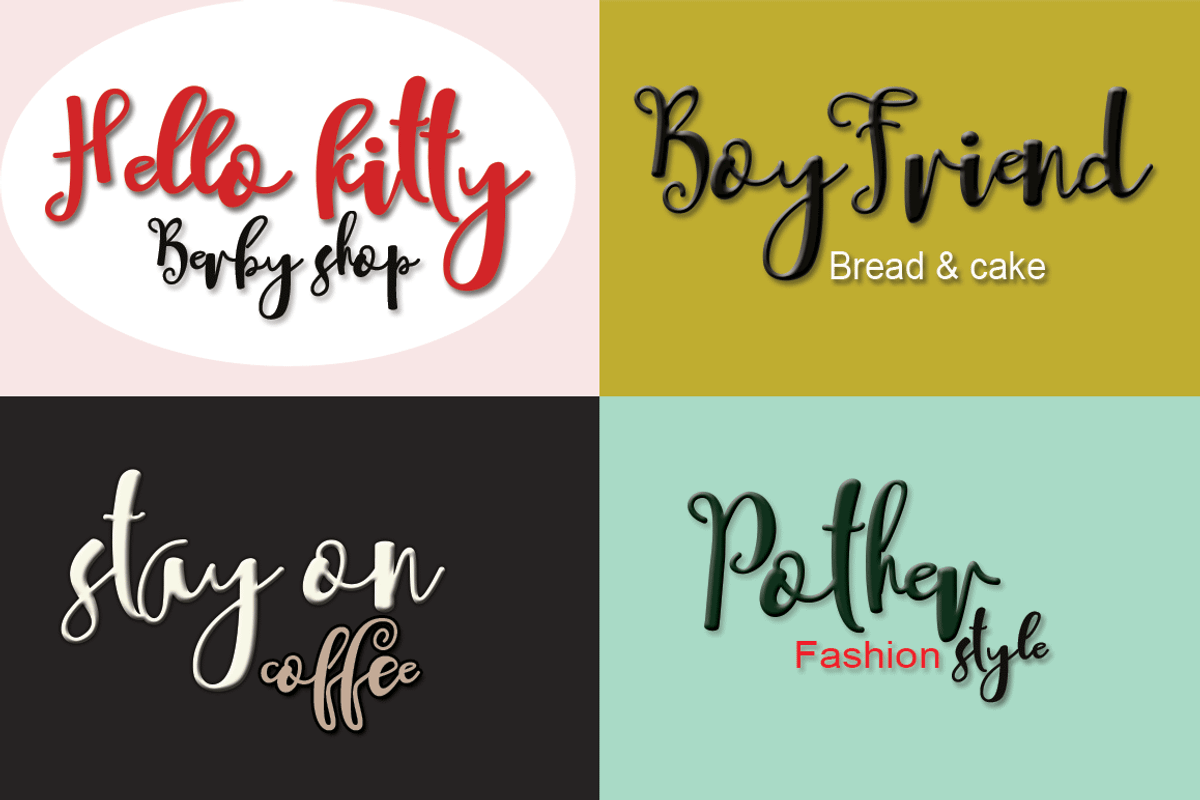 Sheyna, a Script Font by Letter-P