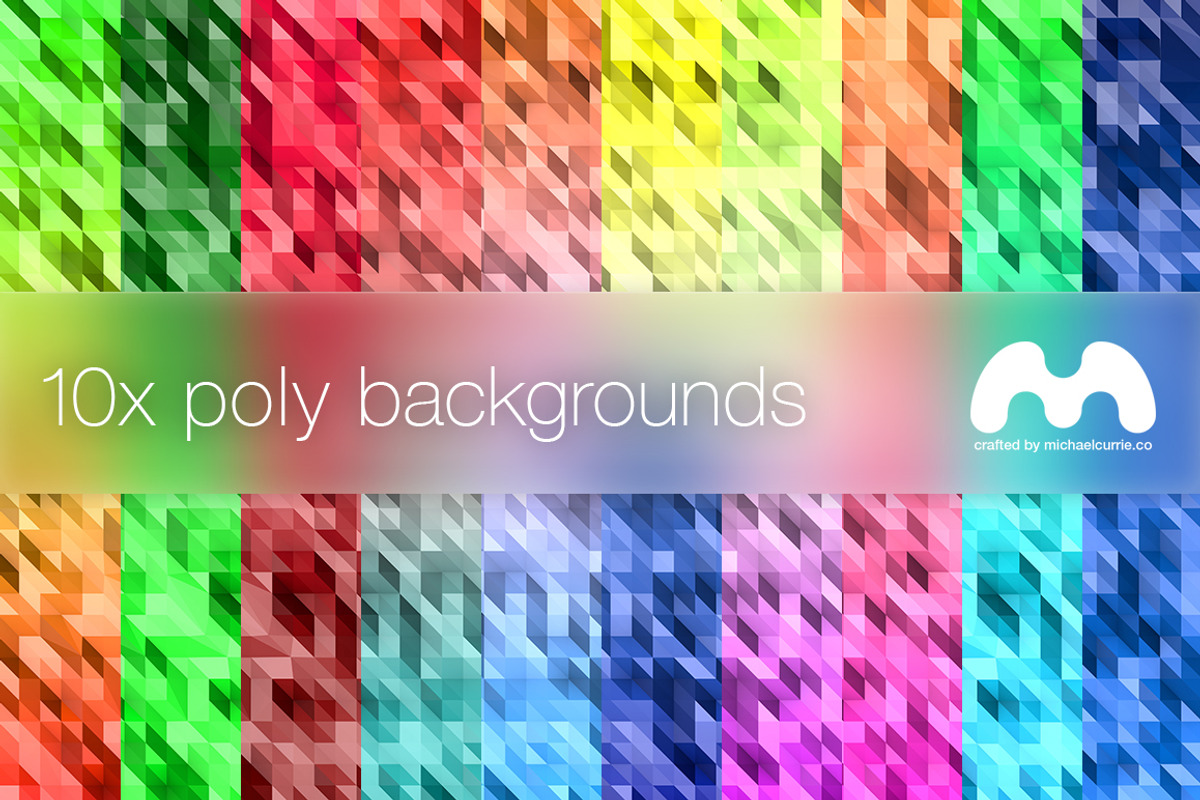 10x Poly Backgrounds, a Background Graphic by msc1974nz | Creative Market
