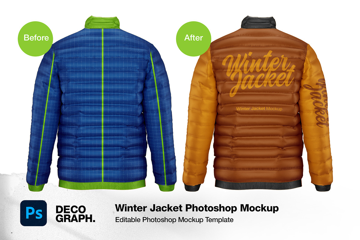 WINTER JACKET PHOTOSHOP MOCKUP, a Hoody Mockup by decograph1