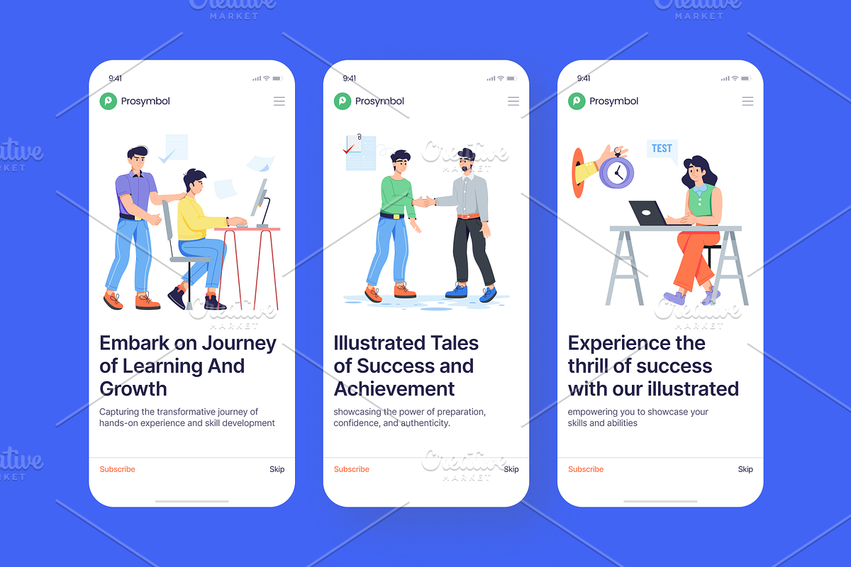 Animated Interview Illustration Set