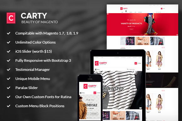 Carty - Magento Responsive Theme | Website & App Templates ~ Creative ...