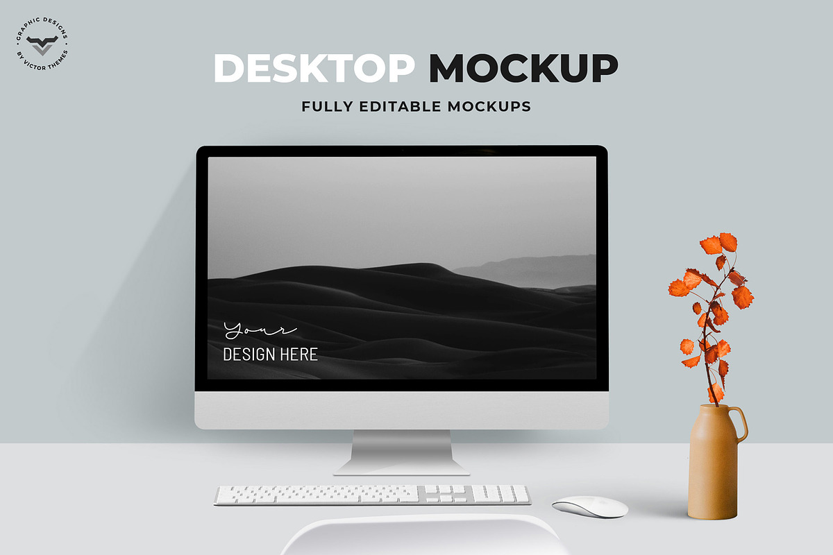 Desktop Mockups, a Mac Mockup by VictorThemes