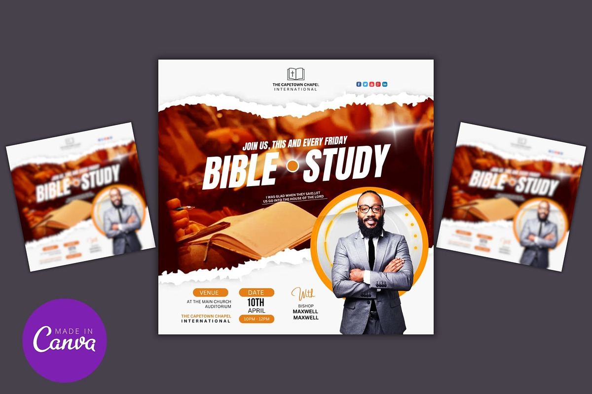 Editable Bible Study Flyer Template