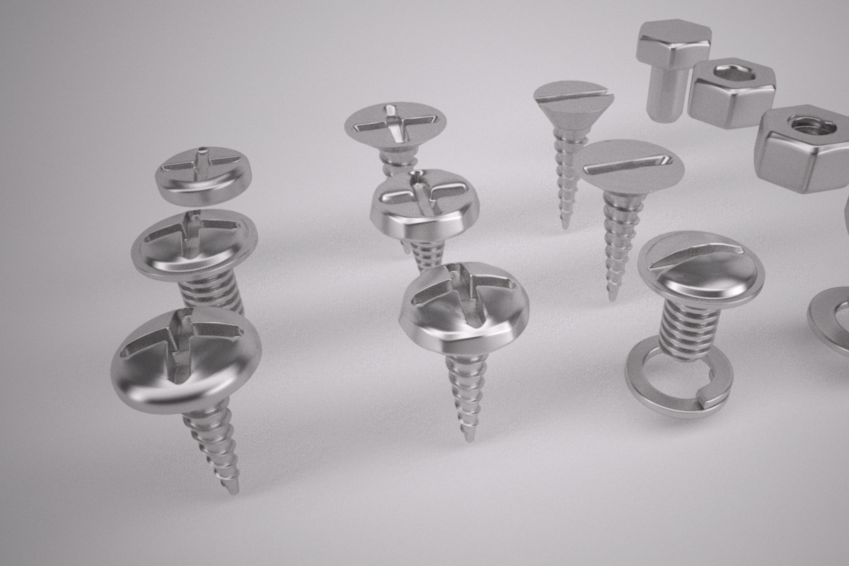 Fasteners, an Object 3D Model by kjpargeterimages