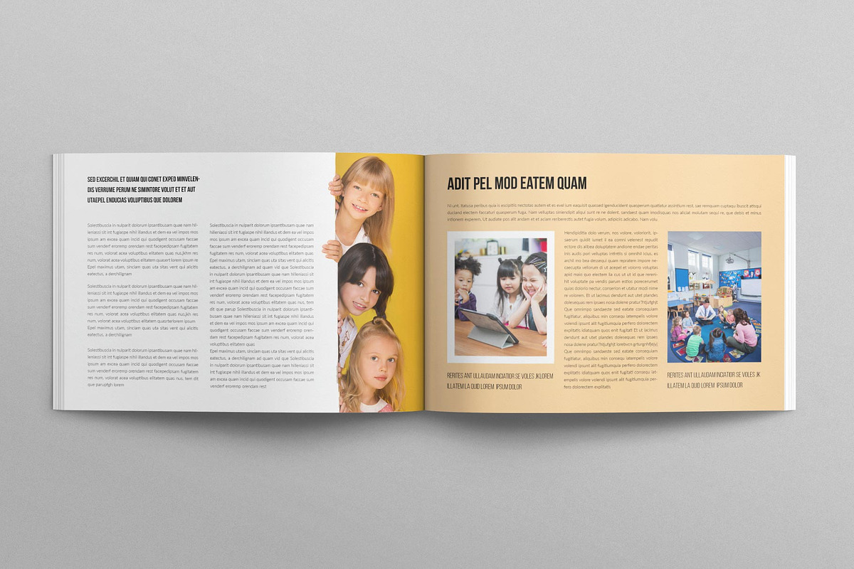 Education Magazine Layout Landscape, a Magazine Template by TemplatesForest