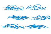 Wave symbols | Background Graphics ~ Creative Market