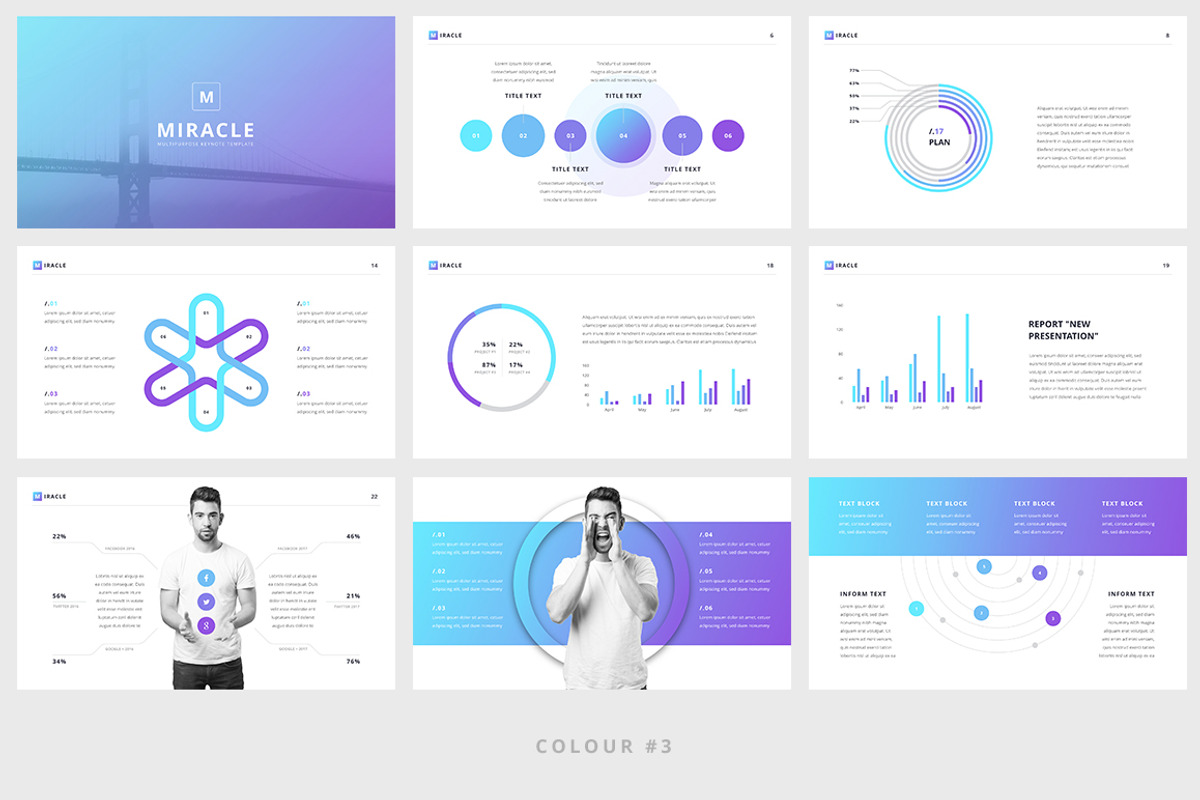 Miracle Modern PowerPoint Template, a Presentation Template by HiSlide.io